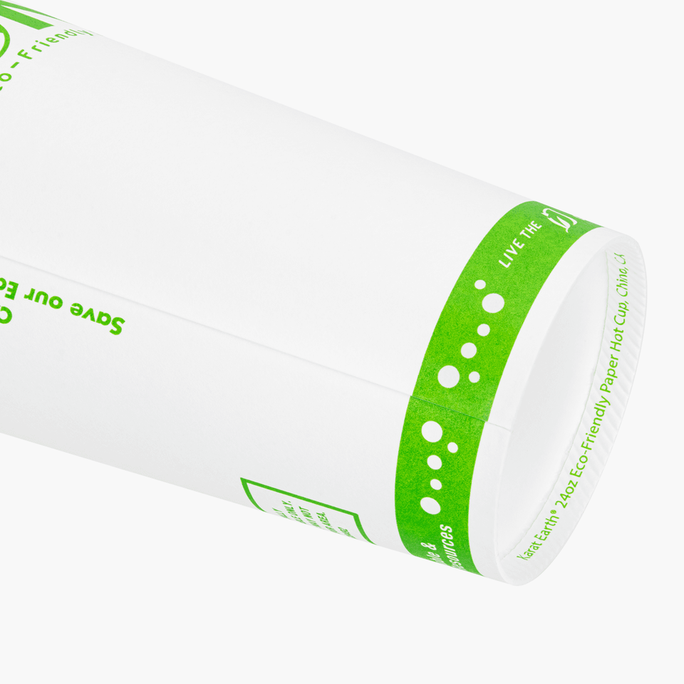 Karat Earth 24oz Eco-Friendly Paper Hot Cups - One Cup One Earth (90mm ...