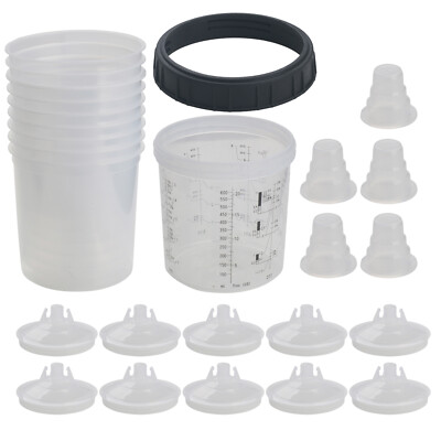 Automotive Paint Mixing Cups and Liners Kit Disposable Spray Paint Gun ...