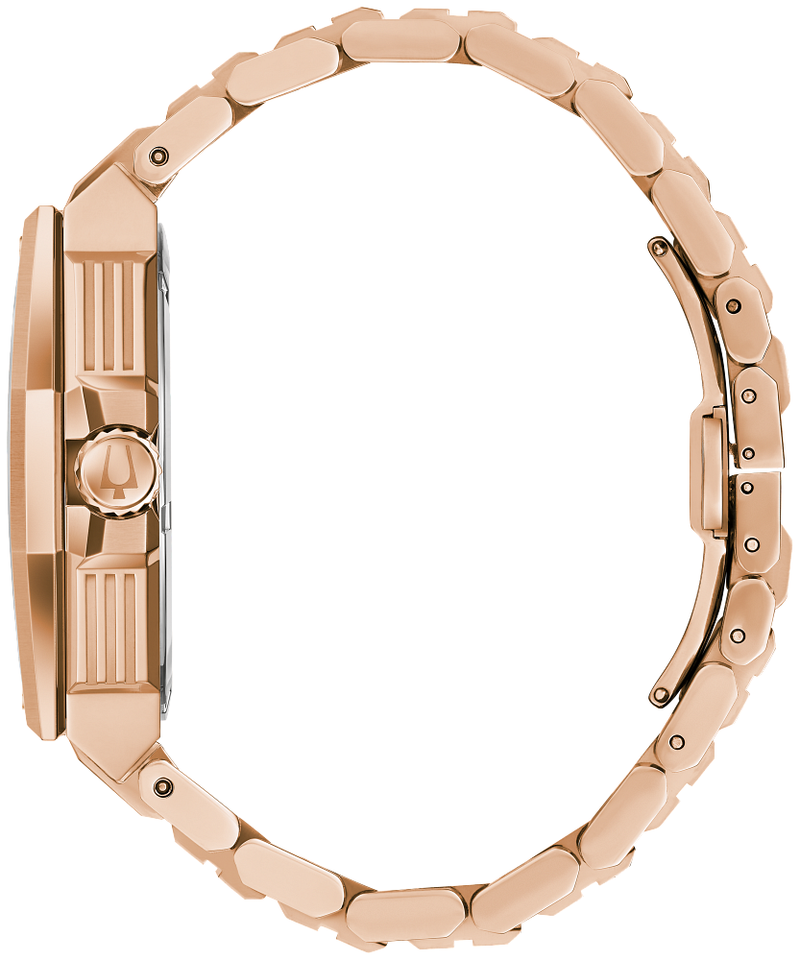 Bulova Precisionist Series X Rose Gold Tone Diamond Mens Watch 97D129 ...