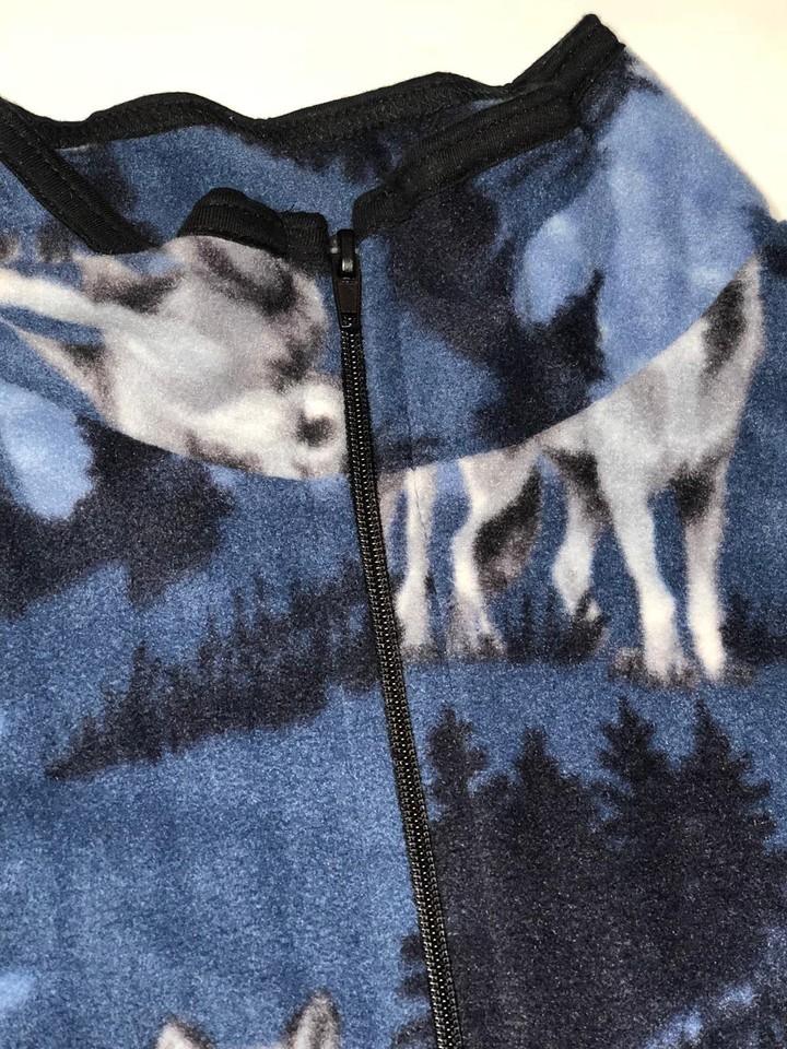 ZooFleece Blue Wolf Jacket Wolves Howling Moon Ugly Unisex Sweater ...