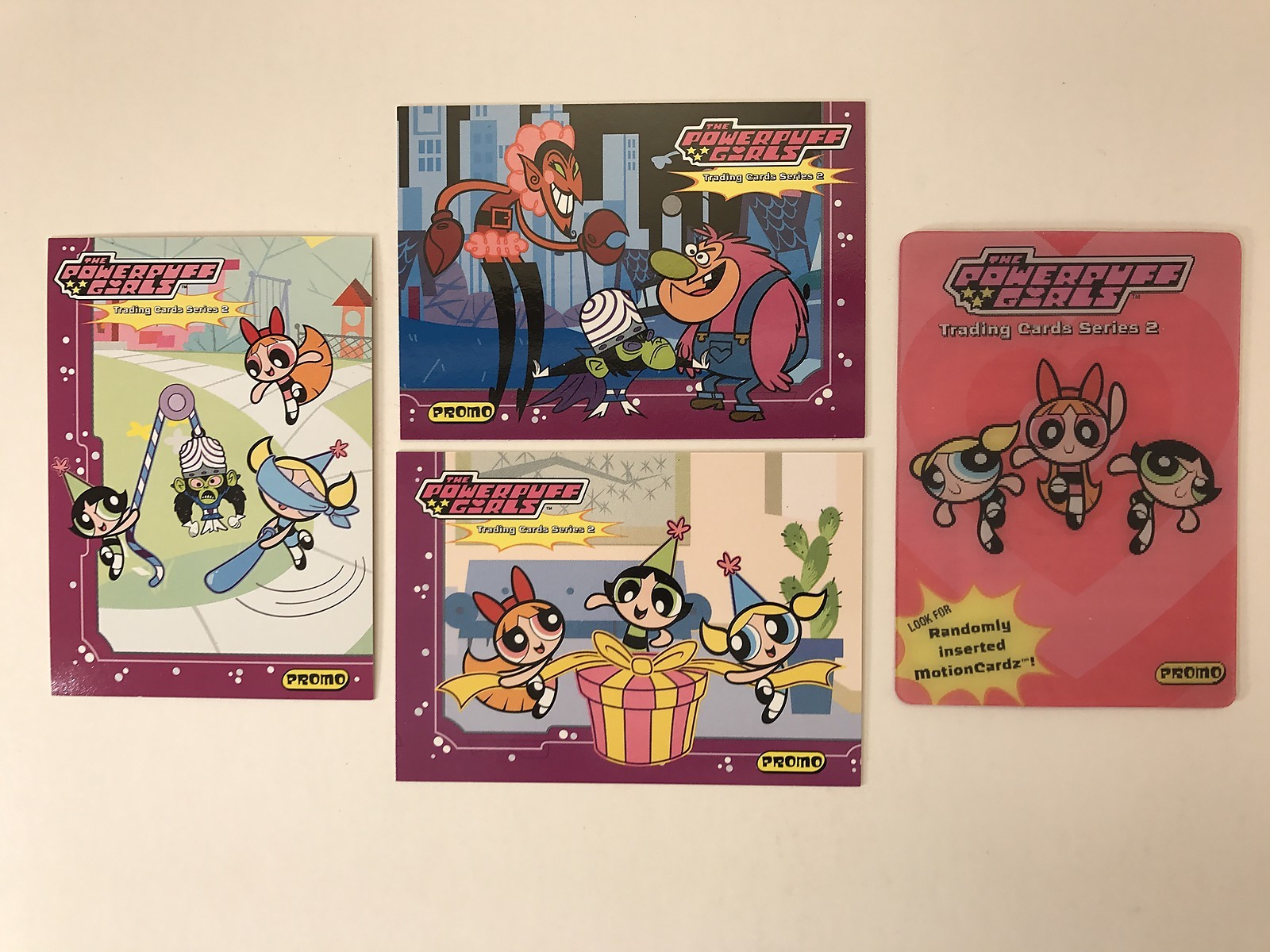 PROMO CARDS: POWERPUFF GIRLS SERIES 2 Artbox 2001: 4 DIFFERENT PPGS2#1 ...