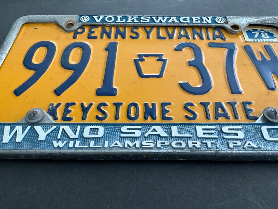 Wyno Sales Volkswagen License Plate Frame vintage Dealership ...