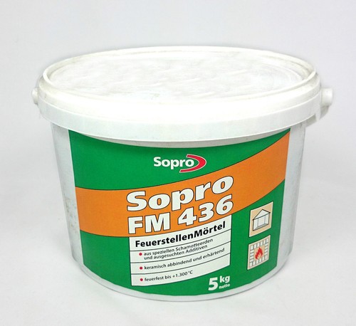 Sopro FeuerstellenMörtel Feuerfester FM 436 Ofen Schamott Mörtel 5KG | eBay