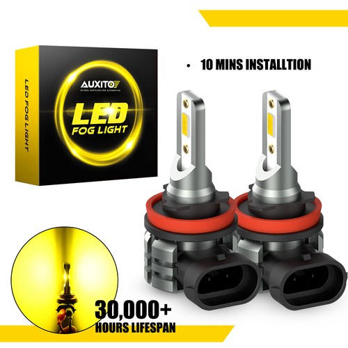 H11 2X LED light Fog H8 H9 H16 Kit 4000LM Driving Bulb High Power 3000K ...