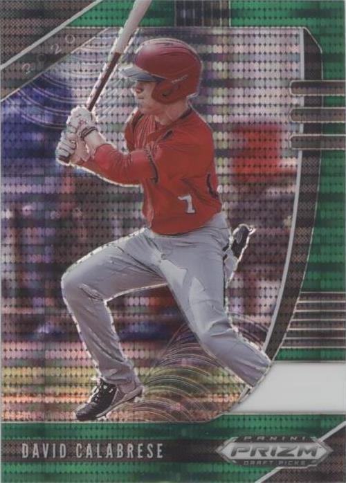 2020 Panini Prizm Draft Picks - David Calabrese #PDP82 Green Pulsar ...