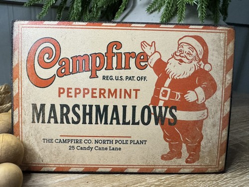 Vintage Inspired Campfire Peppermint Marshmallows SIGN | eBay