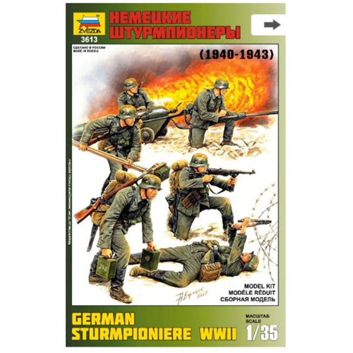GERMAN STURMPIONIERE WWII KIT 1:35 Zvezda Kit Figure Militari Modellino ...