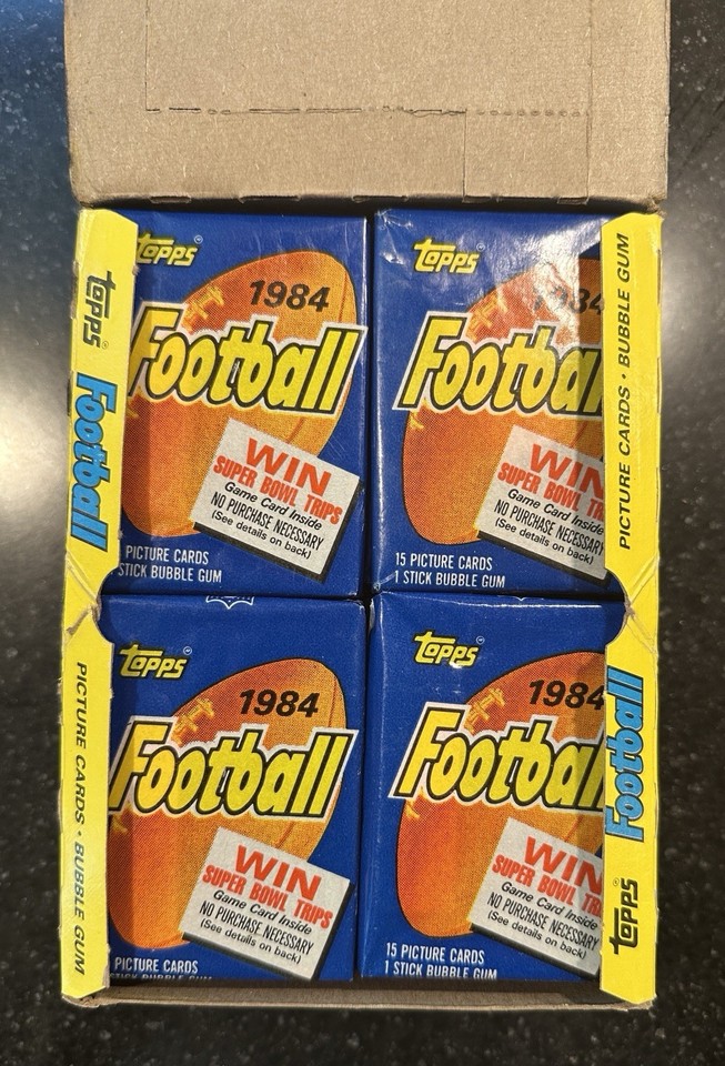 1984 Topps Football Wax Box 36 Packs Beautiful John Elway, Dan Marino ...
