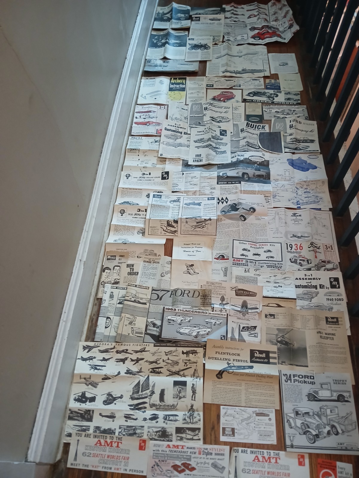 Lot of Model Kit Instruction Sheets Amt Monogram Revell Lindberg Aurora ...