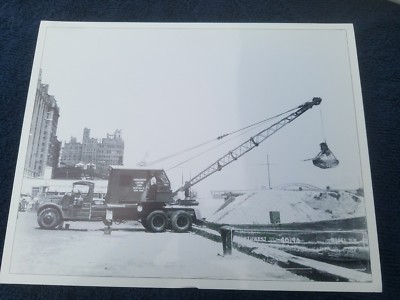 Vintage Photo Mack crane truck in action 8x10 1920s | eBay