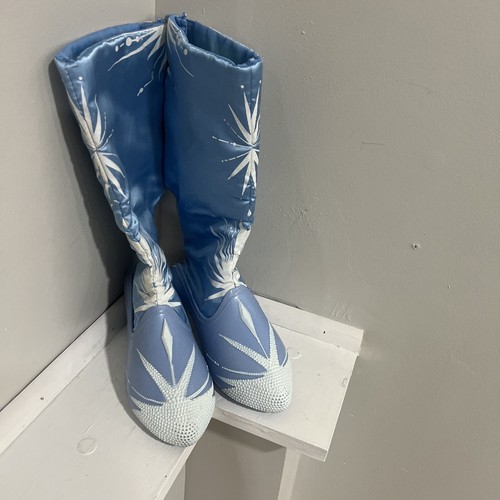 Disney Frozen Girls Elsa Play Boots Shoes Adjustable Costume One Size ...