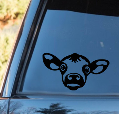 CUTE BABY CALF Vinyl Decal, Baby Cow Car Window sticker USA Made | eBay