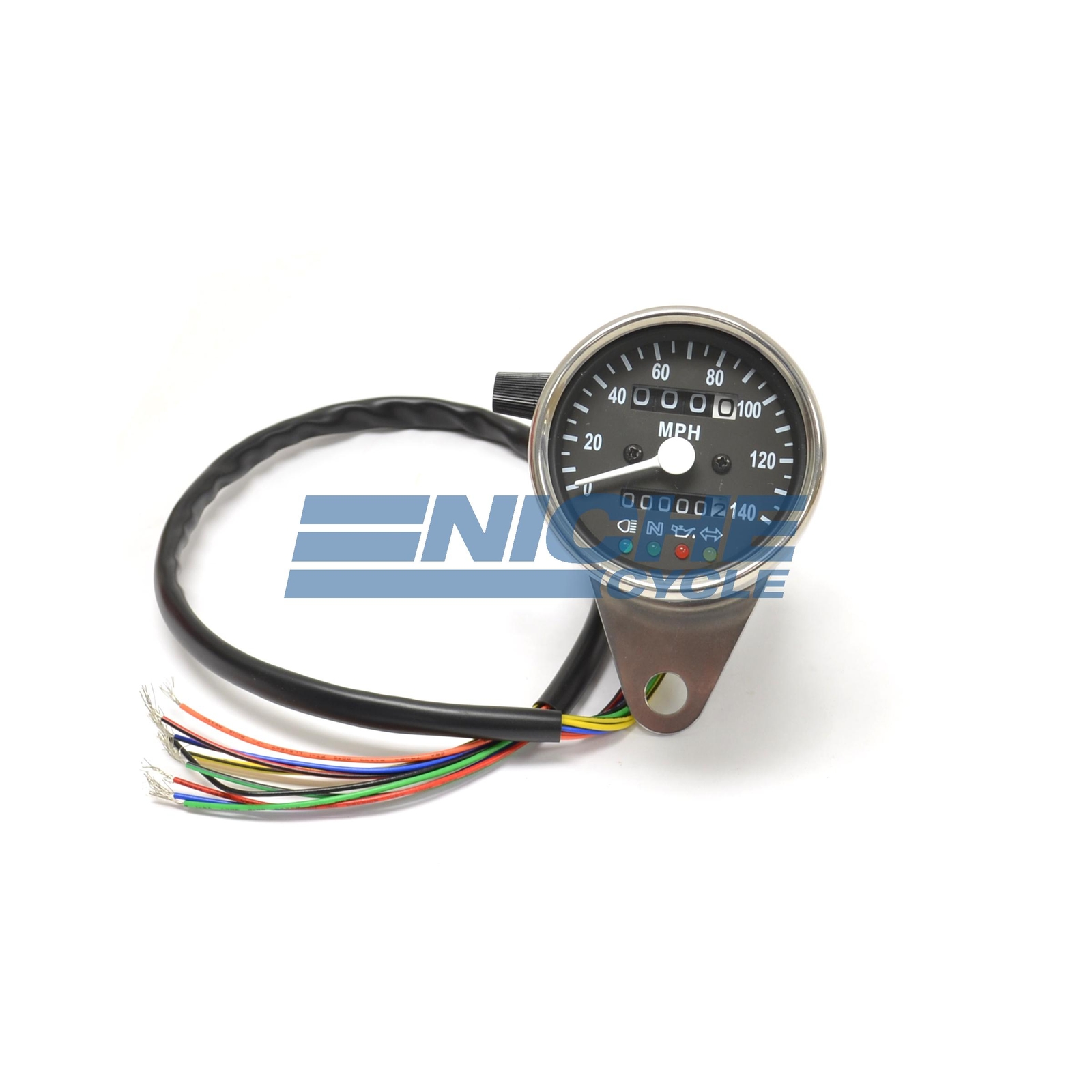 Mini Motorcycle Mechanical Speedo Dummy Lights Speedometer Gauge 2240 ...