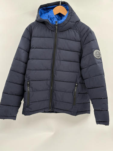 HFX Performance Puffer Jacket Men Size Medium Navy Blue Outdoor ...