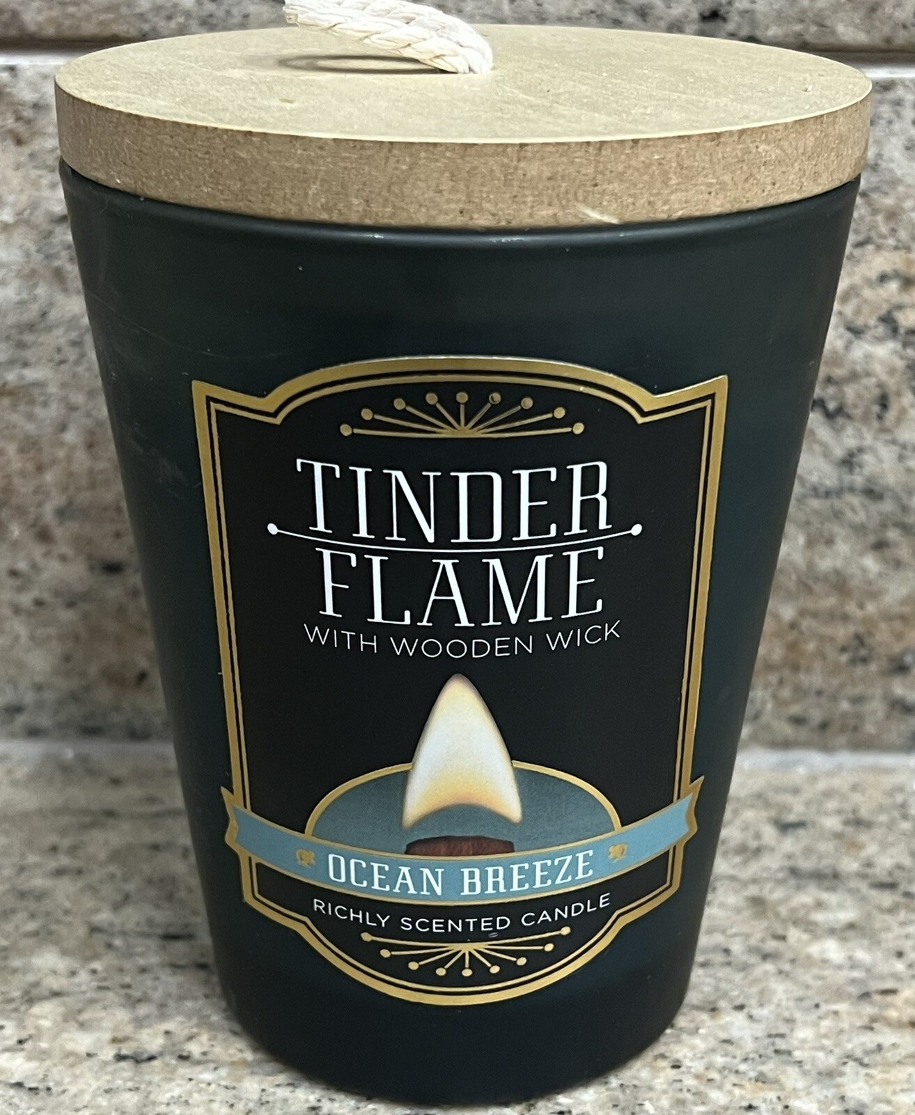 Dw Home Candle Large Ocean Breeze Tinder Flame Candle 10.2 Oz Wood Wick ...