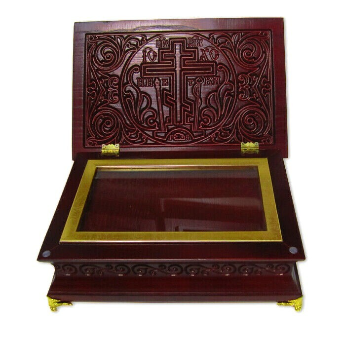 Reliquary Box Orthodox Christian Carved Wooden Handcarved 11.81" | eBay