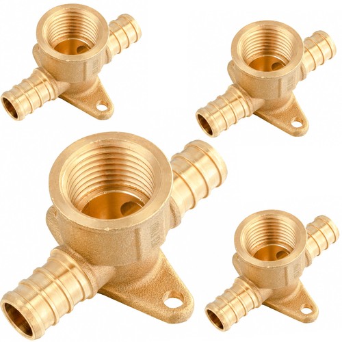 EFIELD 3/4" or 1/2"Female NPT Adapter Drop Ear Tee PEX Fittings Lead ...