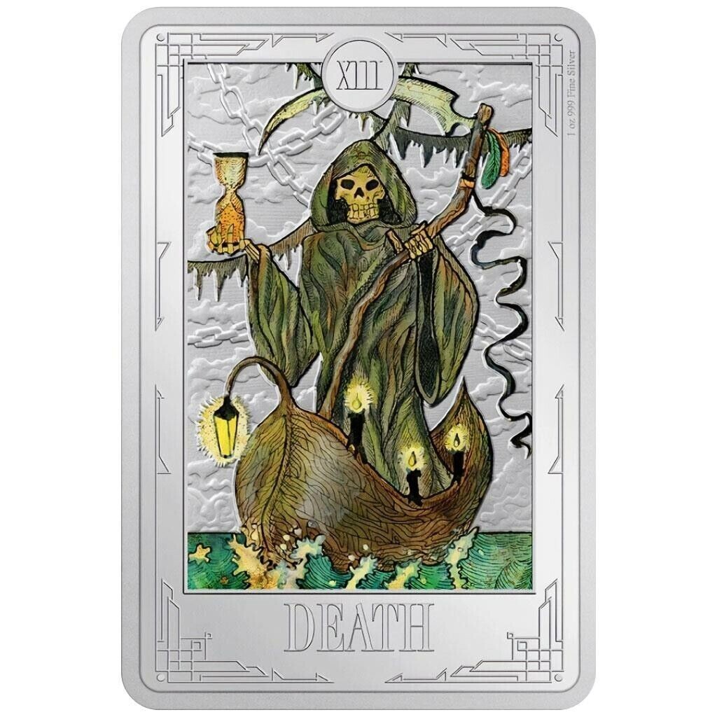 2023 Niue Tarot Card 13 XIII Death 1 oz 999 Silver Proof Coin OGP ...