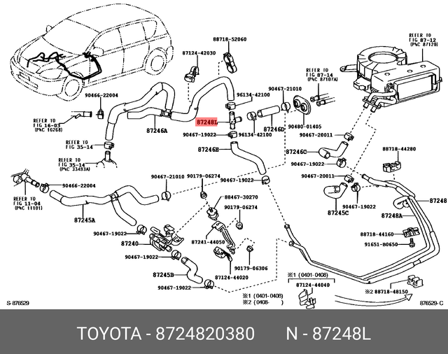Genuine OE pipe water 8724820380 for TOYOTA 87248-20380 online kaufen ...