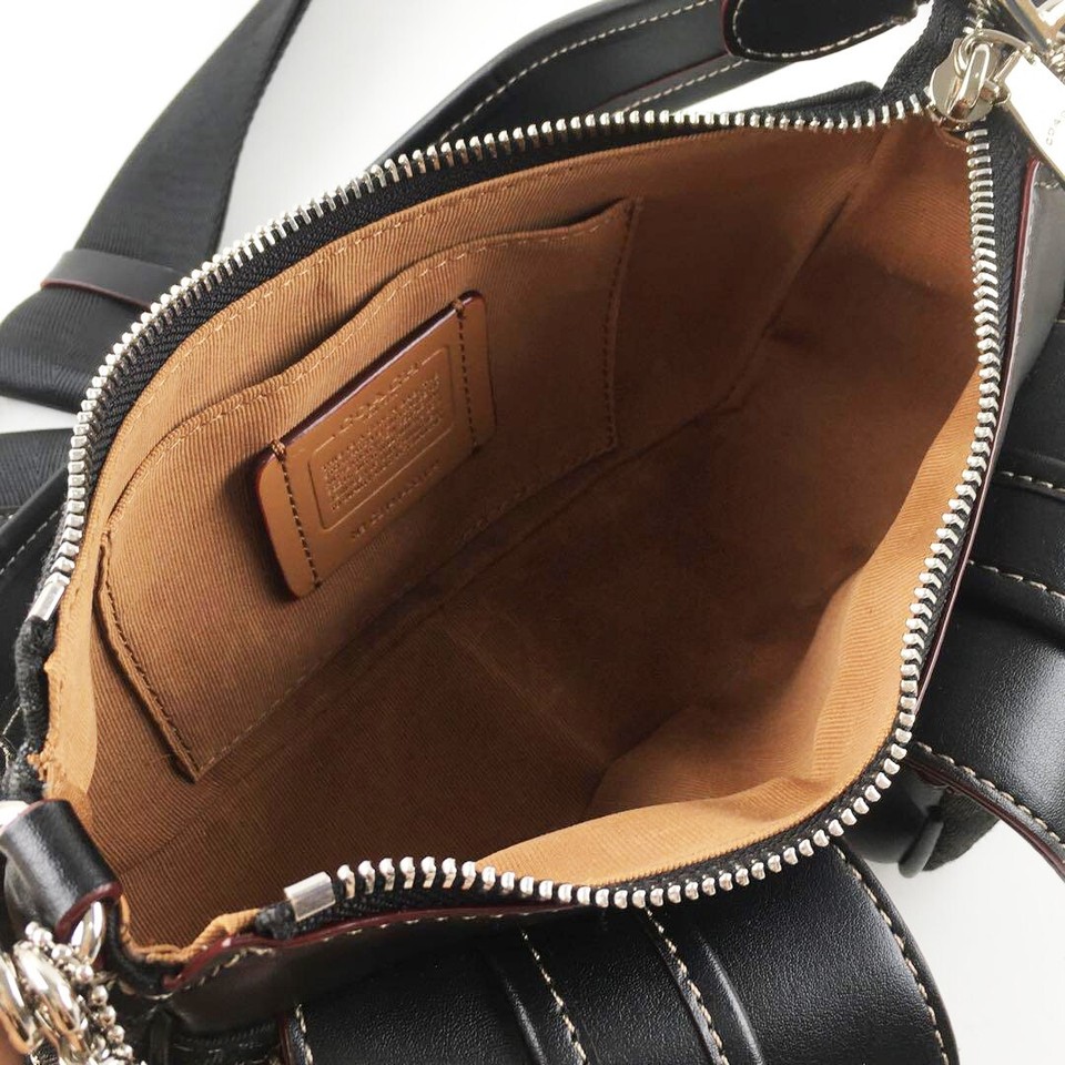 COACH Ashton Baguette In Signature Denim black CQ184 Crossbody outlet F ...