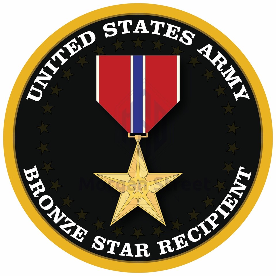 US Army Bronze Star Recipient Decal Sticker Veteran | eBay