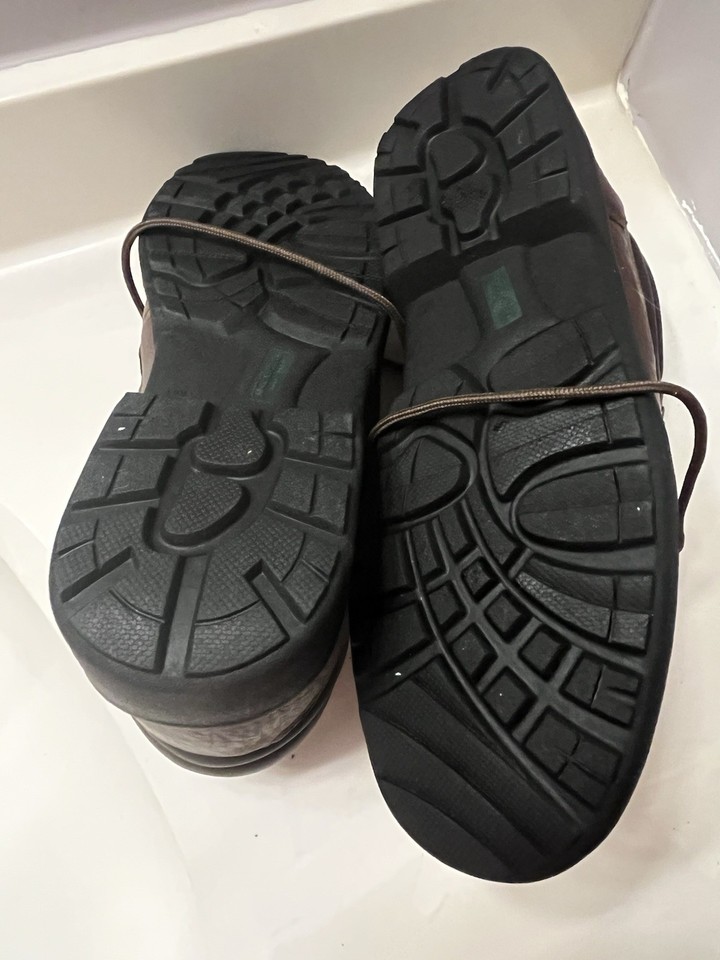 Thom McAn Boots Brown Leather Mens Size 11 Wide Hiking Working Shoes ...