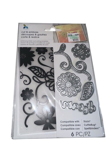 New Momenta Cut & Emboss Dies & Embossing Folder Set Dream Floral | eBay
