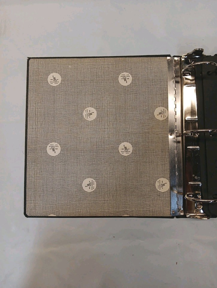 Vintage Columbia Black Pebbled Texture 3 Ring Binder Metal Hinge 2" Lot ...