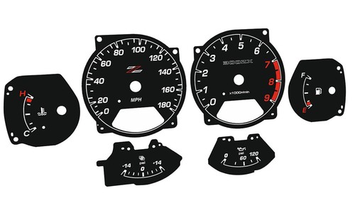 for Nissan 300ZX 180 MPH MOMAN Custom Glow Gauge Faces dials Style 4 | eBay
