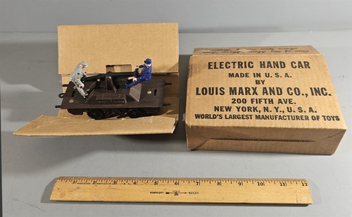 VINTAGE LOUIS MARX O SCALE ELECTRIC HAND CAR #2002 NOS IN BOX | eBay