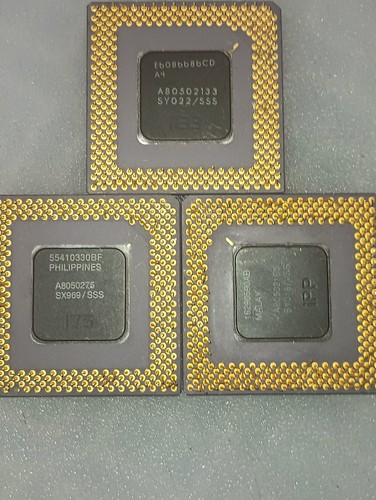 Intel Pentium Ceramic CPU Gold Vintage | eBay