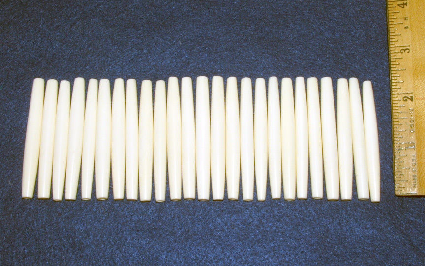 Bone Hairpipe Beads 2.5" White Pack of 25 Native American Jewelry or ...