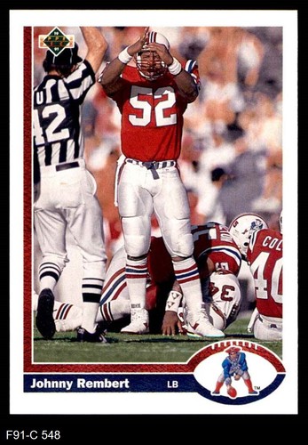 1991 Upper Deck #548 Johnny Rembert Patriots Clemson 8 - NM/MT | eBay