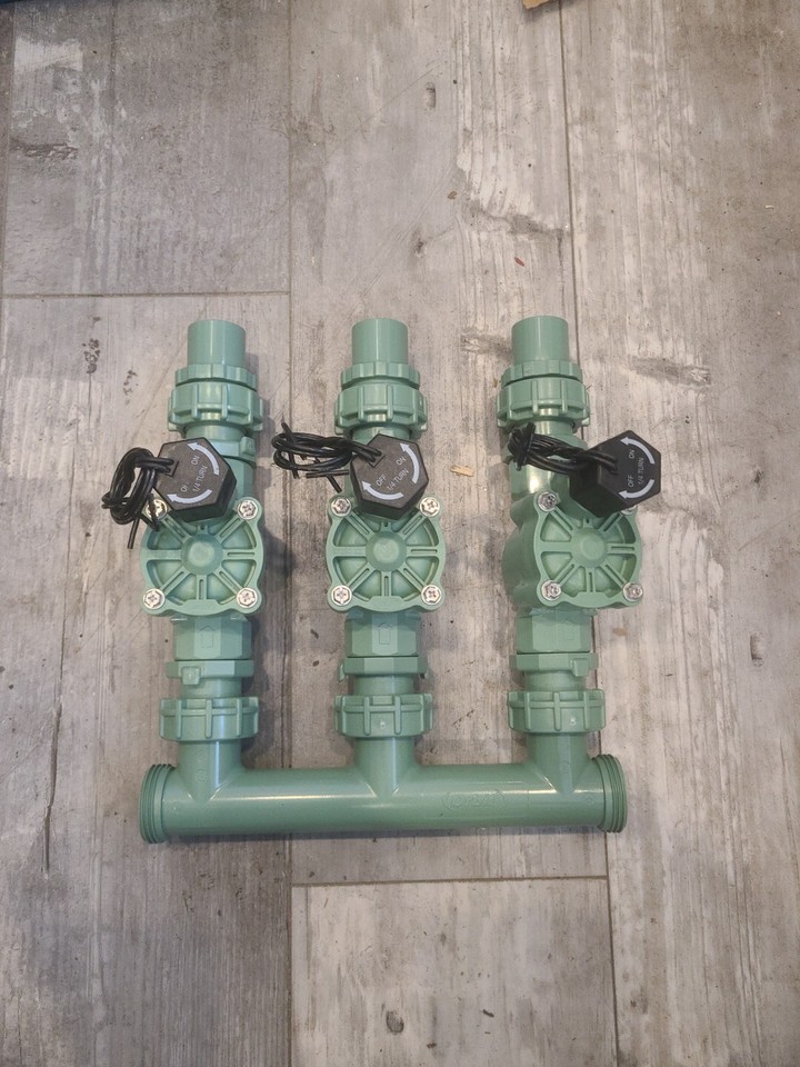 Orbit Heavy Duty Sprinkler Valve System 3 Port Inline Manifold ~ Pre ...