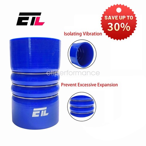 Silicone Charge Air Cooler Hump Hose Boot Blue w/Reinforce Rings 3.50 ...