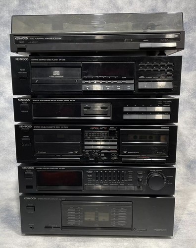 Kenwood Sound Sys CD DPM98/Phono KD48F/Tape KX78CW/Tuner KT58/Amps ...
