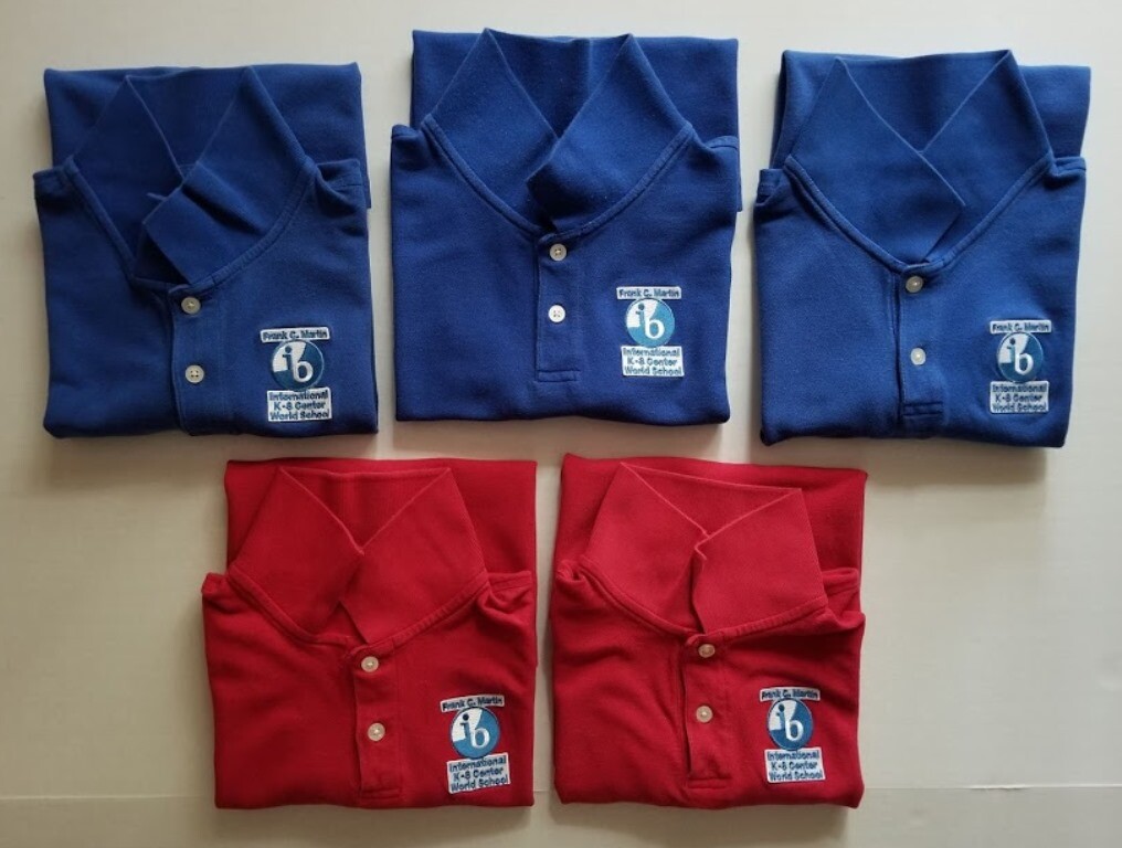 Lot of 6 Shirts - IB World School FCM K-8 Center Uniform Polo Shirts ...