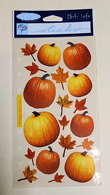 Pumpkin Leaves Stickers Brand New Package Unopened sticko vellum ...