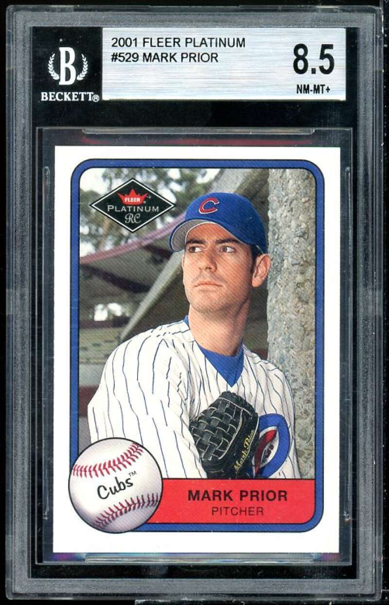 Mark Prior Rookie Card 2001 Fleer Platinum #529 BGS 8.5 (8.5 8.5 9 8.5 ...