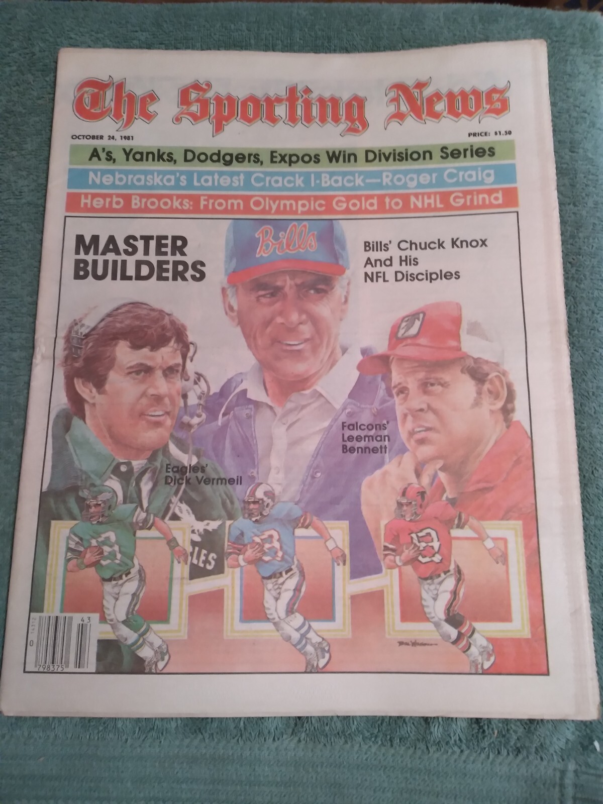 The Sporting News Oct 24, 1981 NFL Coach Chuck Knox/Dick Vermeil/Leeman ...
