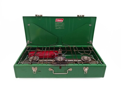 Vintage Coleman 426D 3 Burner Camping Camp Stove Green Feb 1974 | eBay
