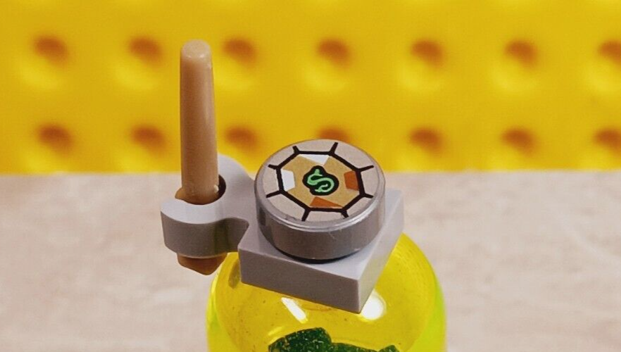 LEGO Slytherin Eye Wand Spells Frog Stand Potter Trans Neon Dome Green ...