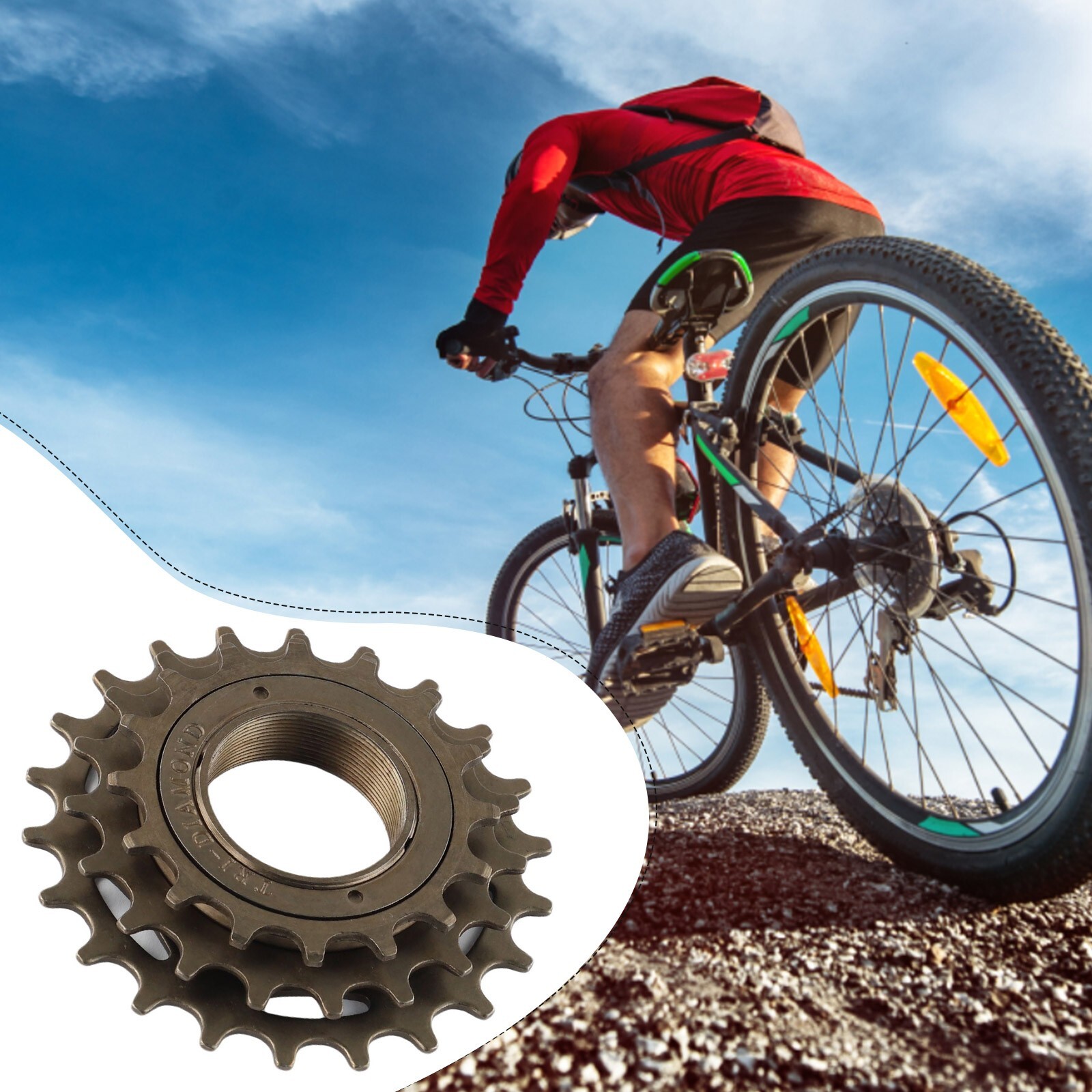 Practical Bicycle Freewheel Flywheel Steel Rotary Hub 16-19-22T 3 Speed ...