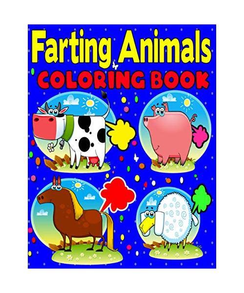 Farting Animals Coloring Book: 61 Funny Farting Sketches Collection ...