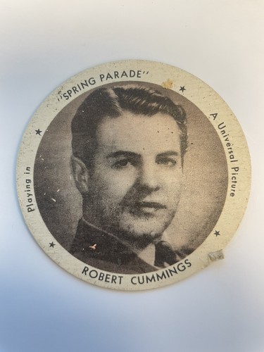 WWII Vintage Meadow Gold Dixie Cup Lid with Robert Cummings And Spring ...