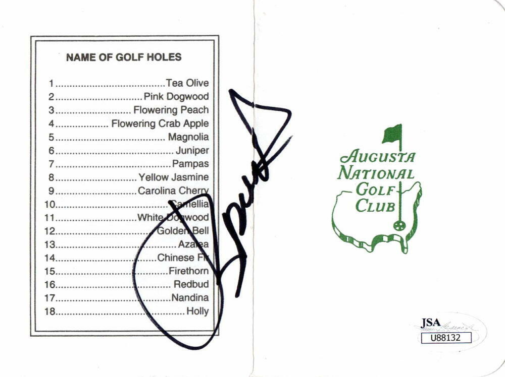 JORDAN SPIETH SIGNED AUTOGRAPH AUGUSTA NATIONAL SCORECARD MASTERS ...