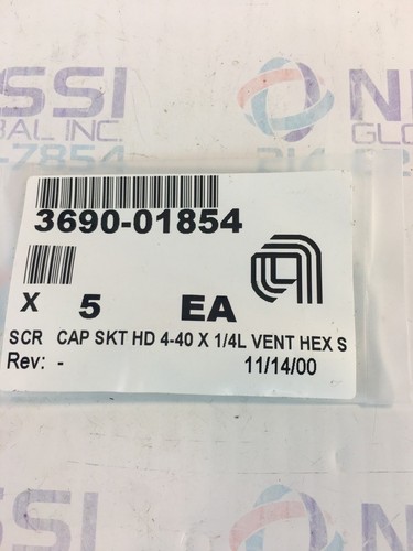 5PCS AMAT 3690-01854 SCR CAP SKT HD 4-40 X 1/4L VENT HEX S | eBay