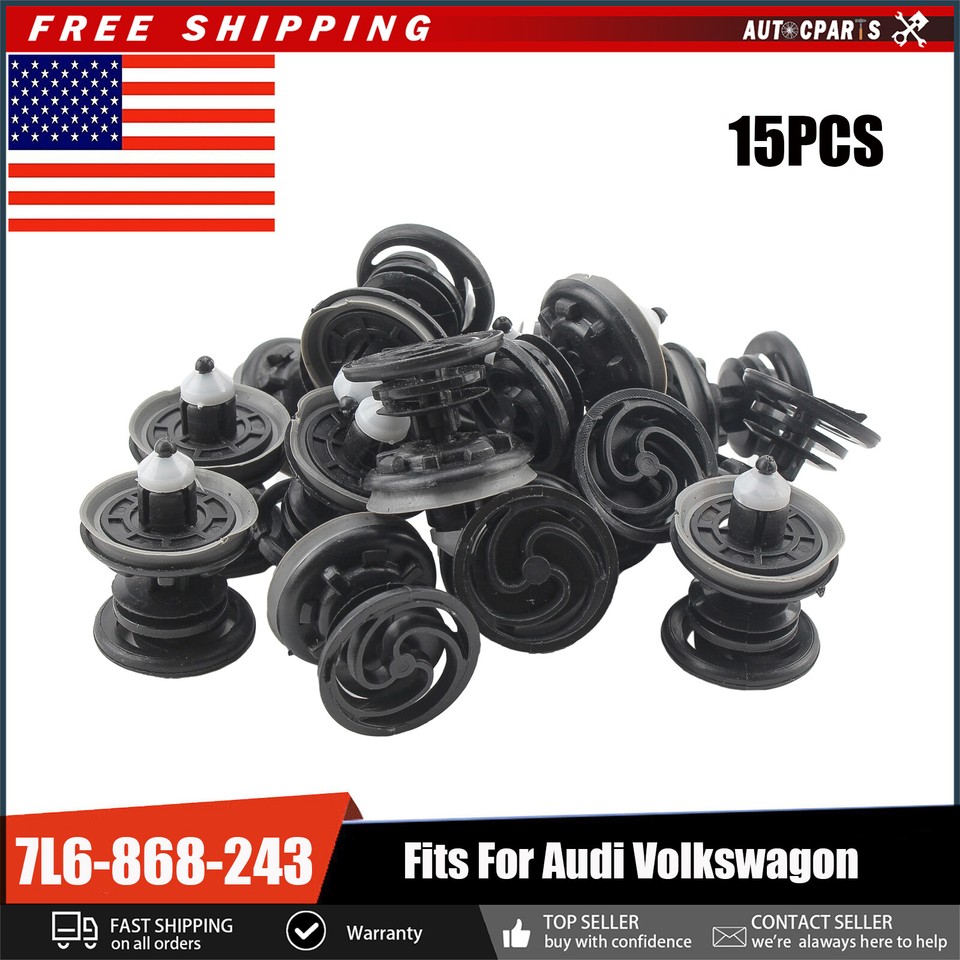 15Pcs #7L6 868 243 Fit for Audi A4 A6 A7 A8 Q3 Q5 Door Trim Panel Clips ...