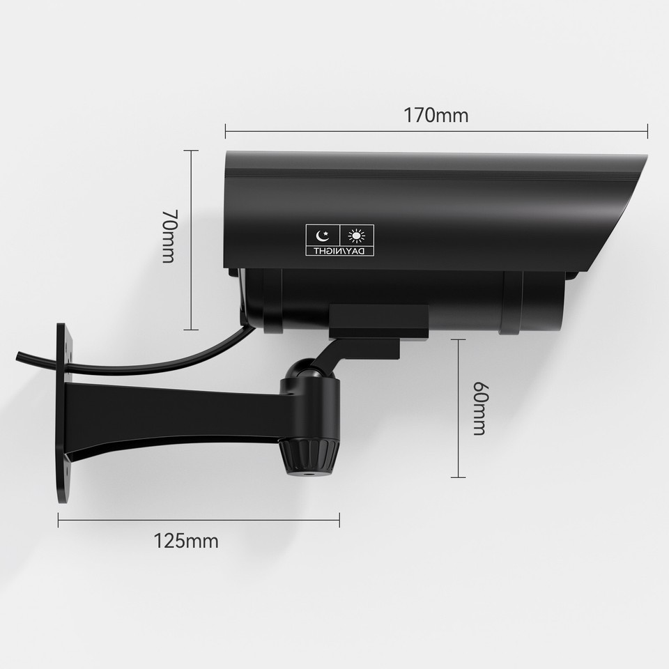 DUMMY BULLET CCTV SECURITY CAMERA FLASHING LED INDOOR OUTDOOR FAKE CAM ...