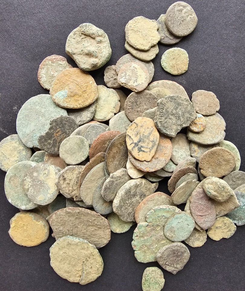 Ancient bronze coins. Lot of 100coins | eBay
